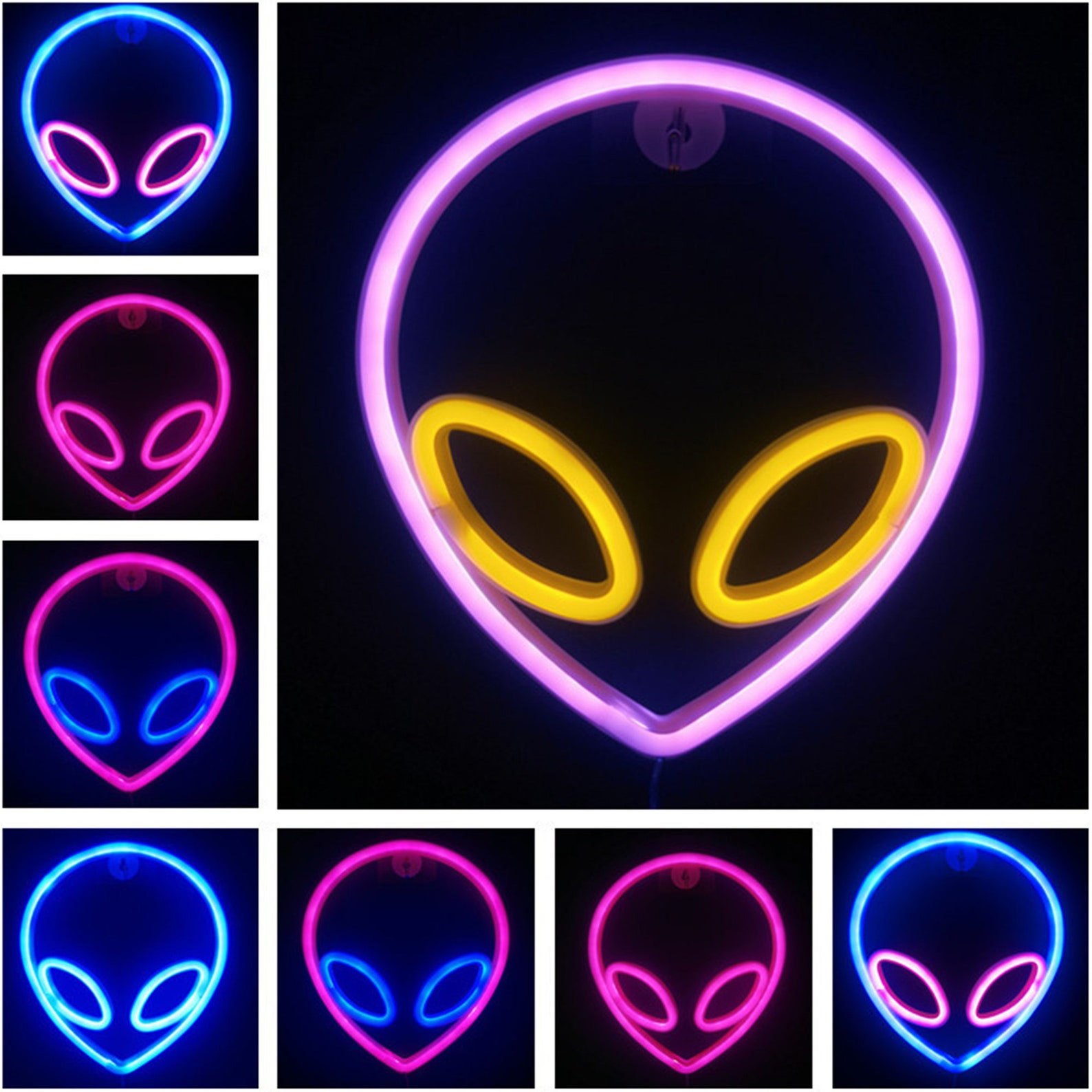 Alien LED Neon Sign Alien LED Neon Wall Mount Sign Wall - Etsy