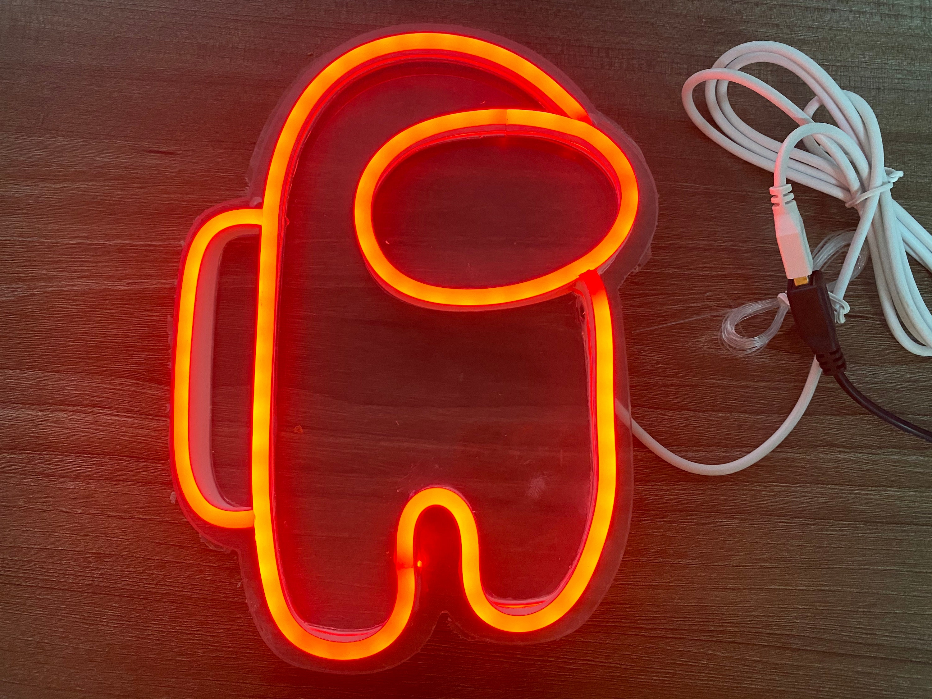 Among us neon logo - intellibooy