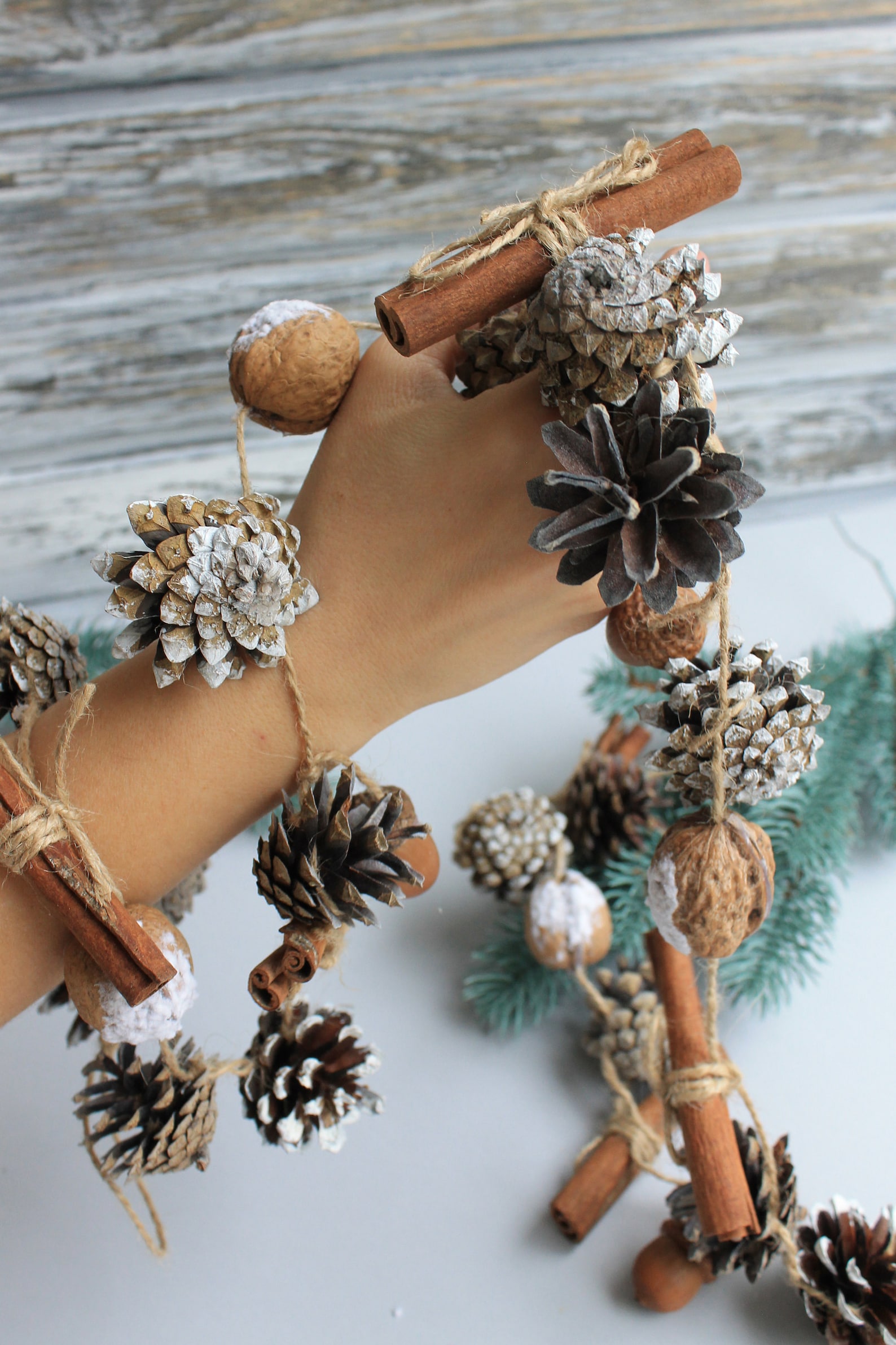 Christmas Tree Garland, Minimalist Decor, Nature Decoration for ...