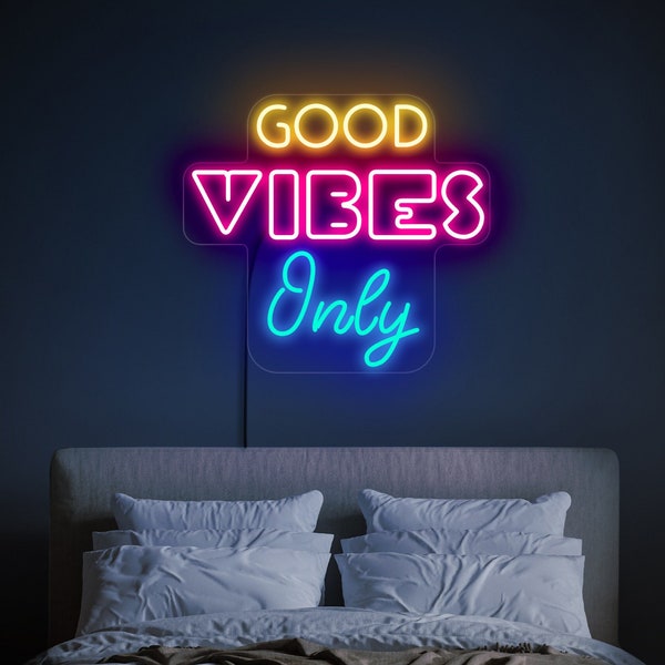Good Vibes Neon Sign - Etsy
