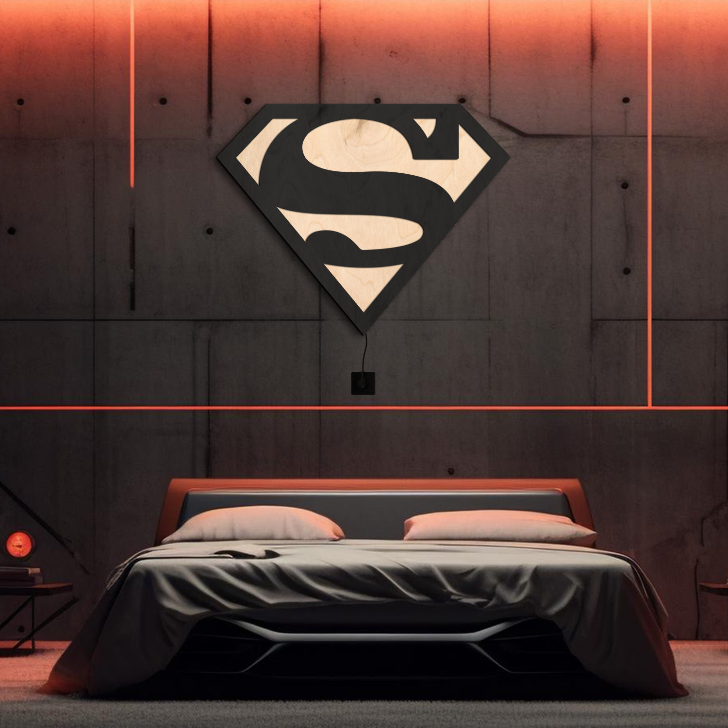 Superman Neon Sign Superman Led Sign Superman Logo Sign - Etsy