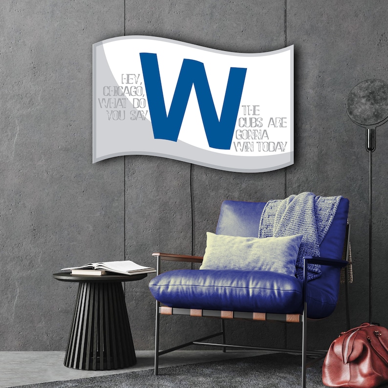 Chicago Cubs Neon Sign, Chicago Cubs Led, Chicago Cubs W Sign, Baseball ...