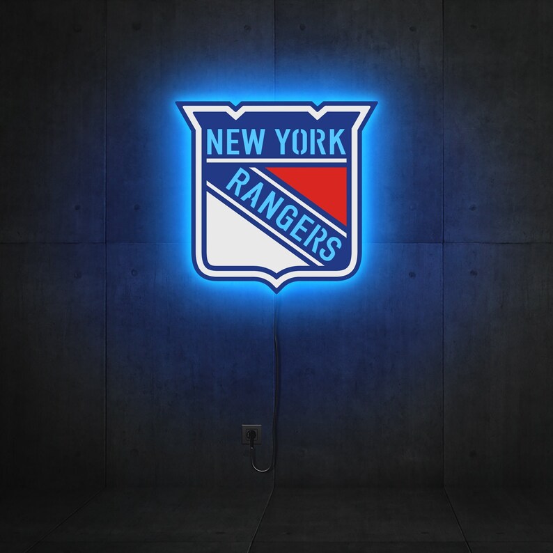 New York Rangers Neon Sign, New York Rangers Led Sign, Hockey Team Sign ...