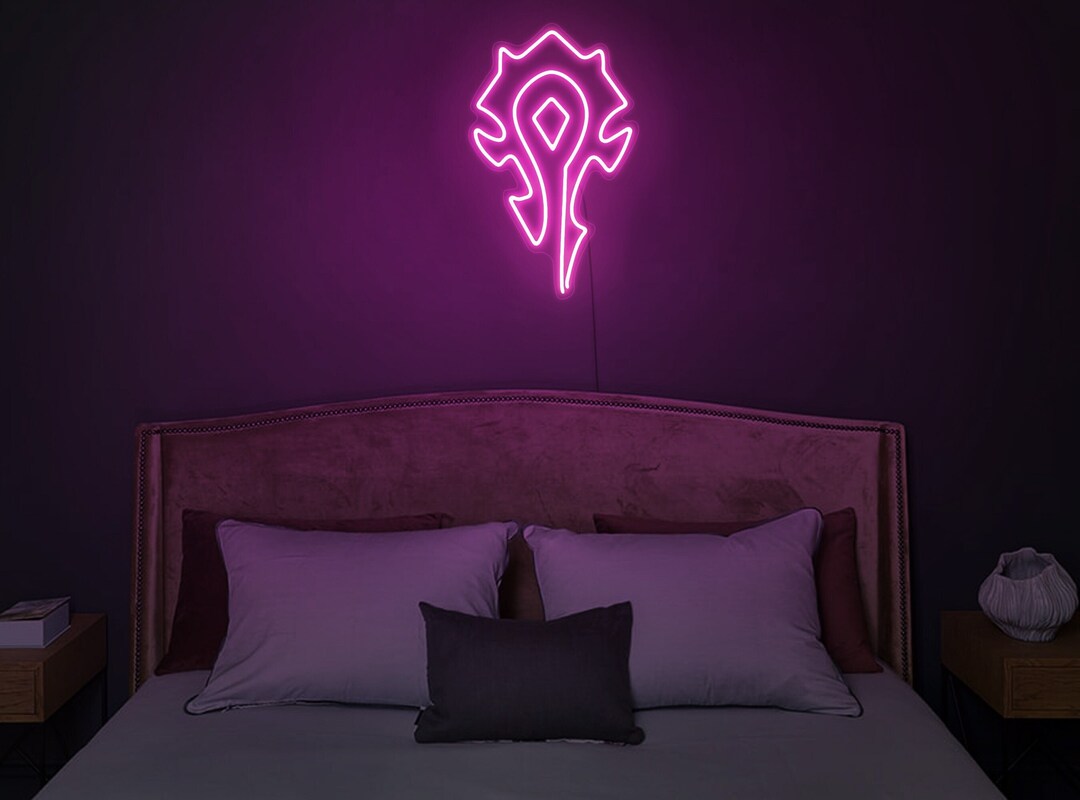 Horde Neon Sign, Horde Led Sign, Horde Symbol Sign, Gamer Neon Sign ...