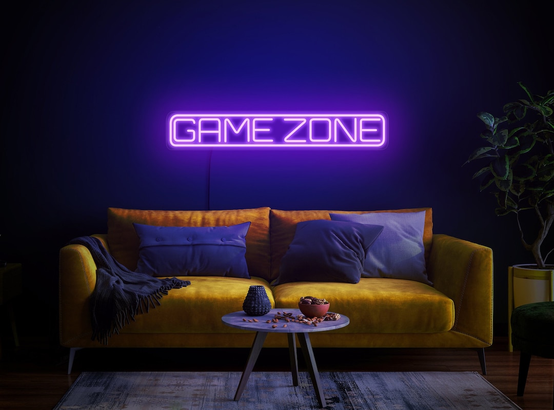 Game Zone Neon Sign, Game Zone Sign, Game Zone Led Sign, Game Room Neon ...