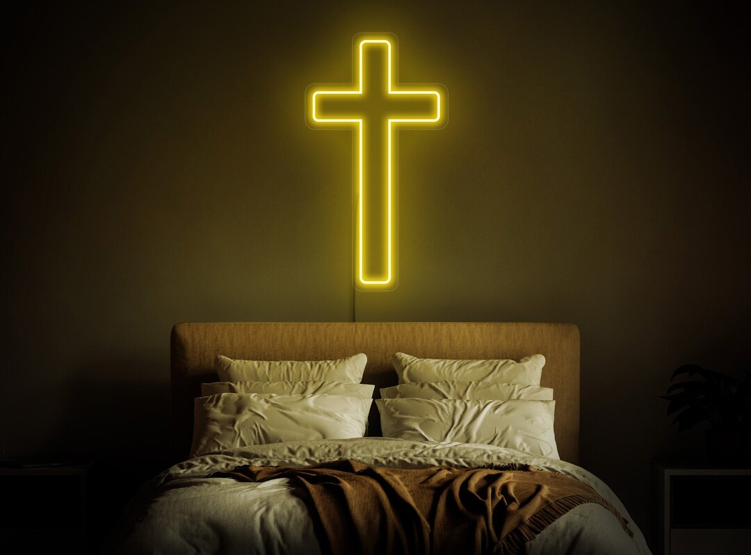 Cross Neon Sign, Cross Led Sign, Cross Neon Light, Christian Neon ...
