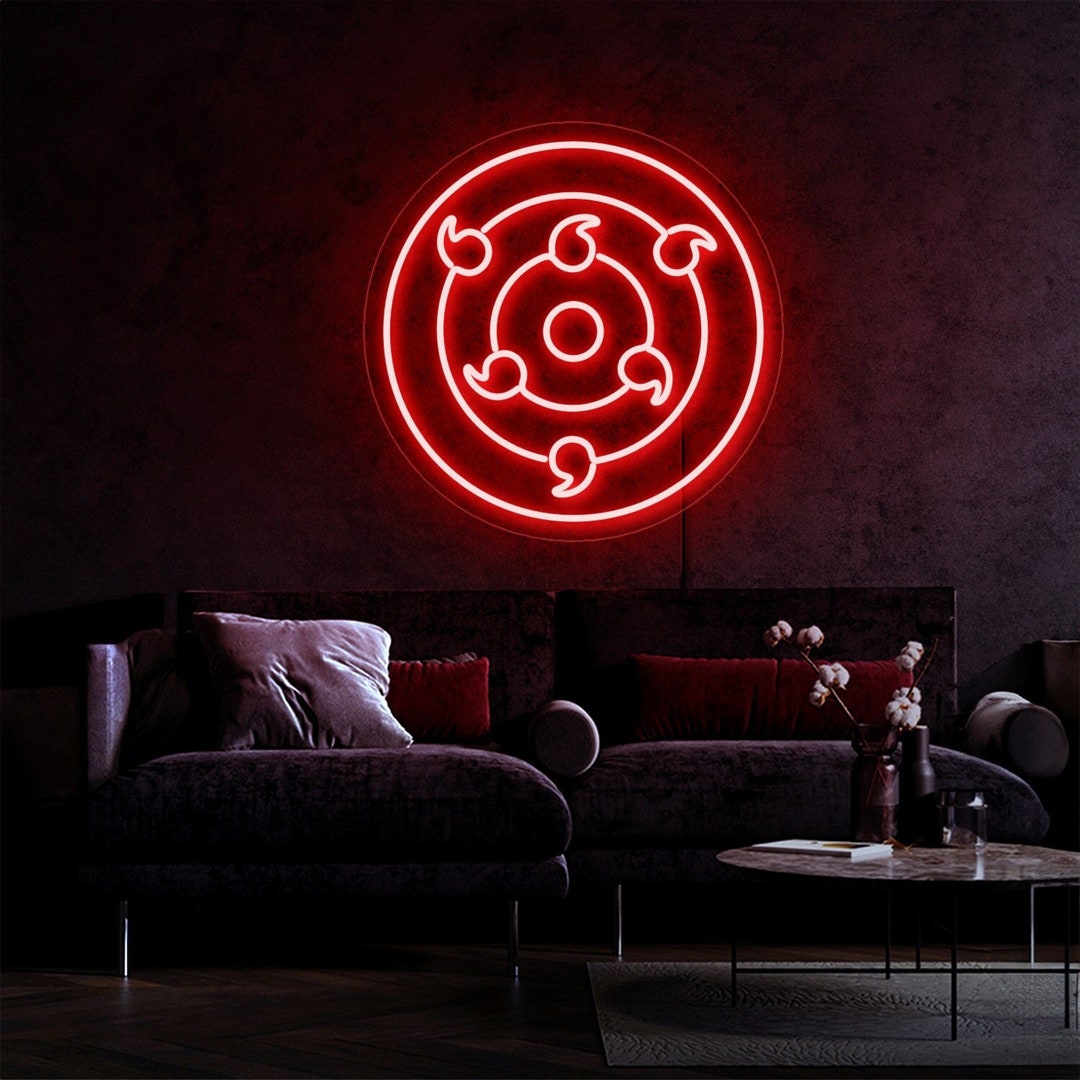 Sharingan Neon Sign, Anime Neon Sign, Sharingan Sign, Shinobi Neon Sign ...