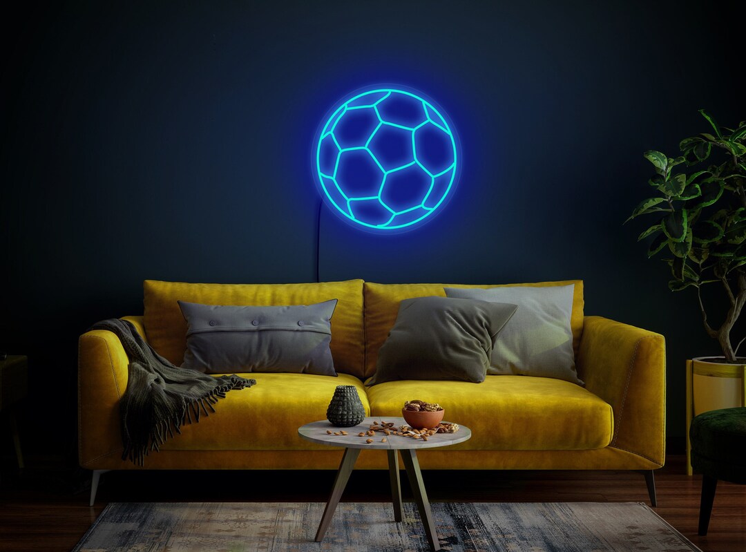 Soccer Ball Neon Sign, Ball Neon Sign, Soccer Neon Sign, Football Neon ...