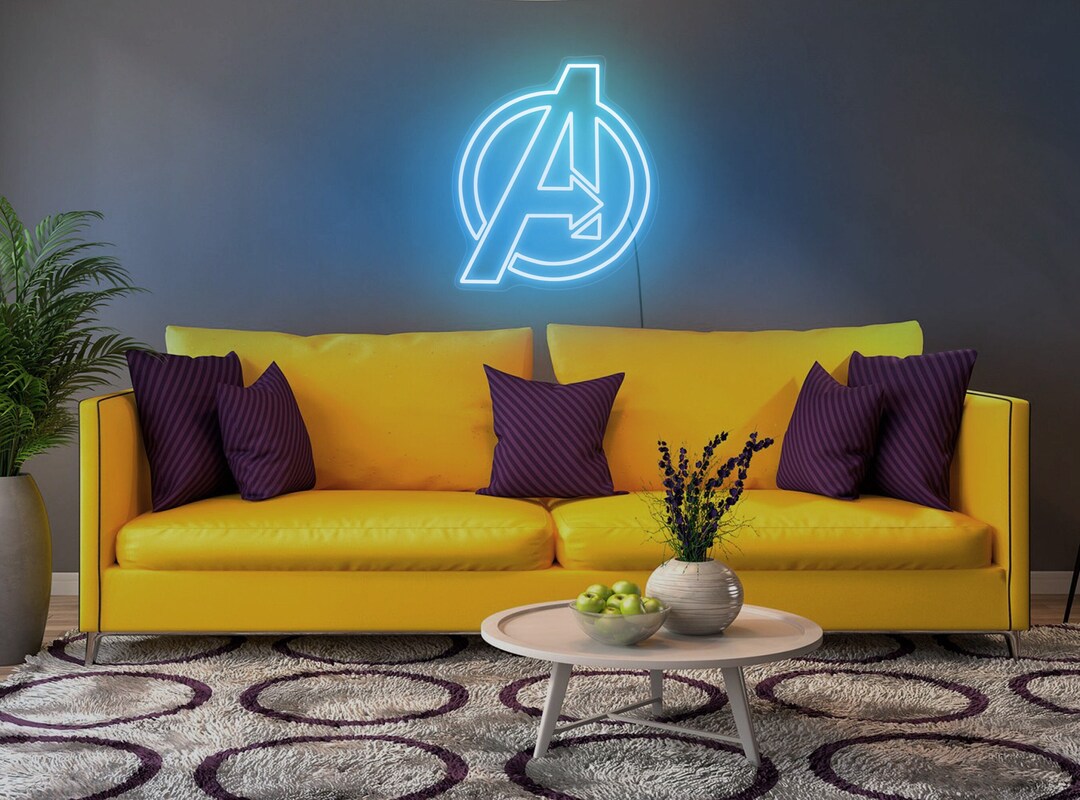 Avengers Neon Sign, Avengers Led, Avengers Sign, Superheroes Sign ...