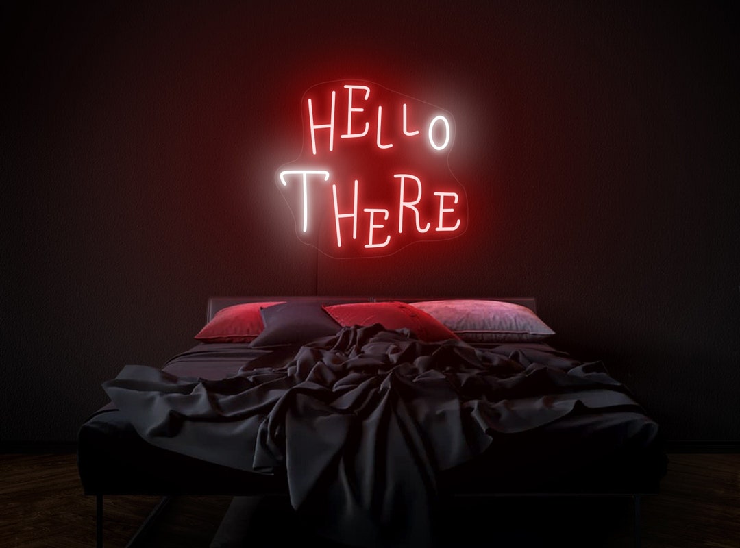 Hello There Led Sign, Hell Here Neon Sign, Halloween Neon Sign, Hello ...