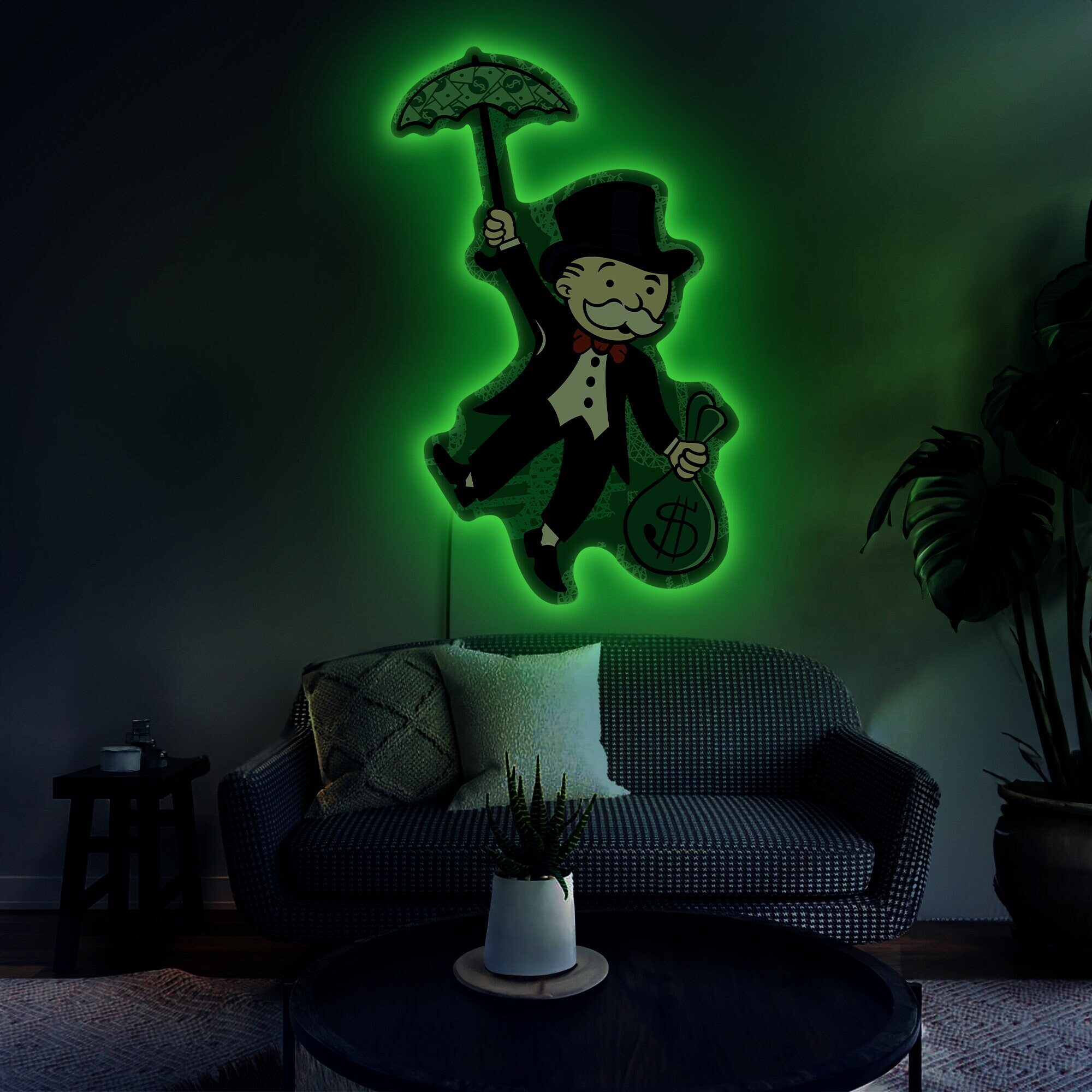 Monopoly Man Neon Sign, Monopoly Neon Sign, Monopoly Led Sign, Monopoly ...