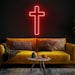 Cross Neon Sign, Cross Led Sign, Cross Neon Light, Christian Neon ...