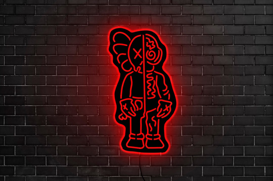 Kaws Neon Sign, Kaws Led Sign, Kaws Sign, Kaws Light Sign, Kaws Neon ...