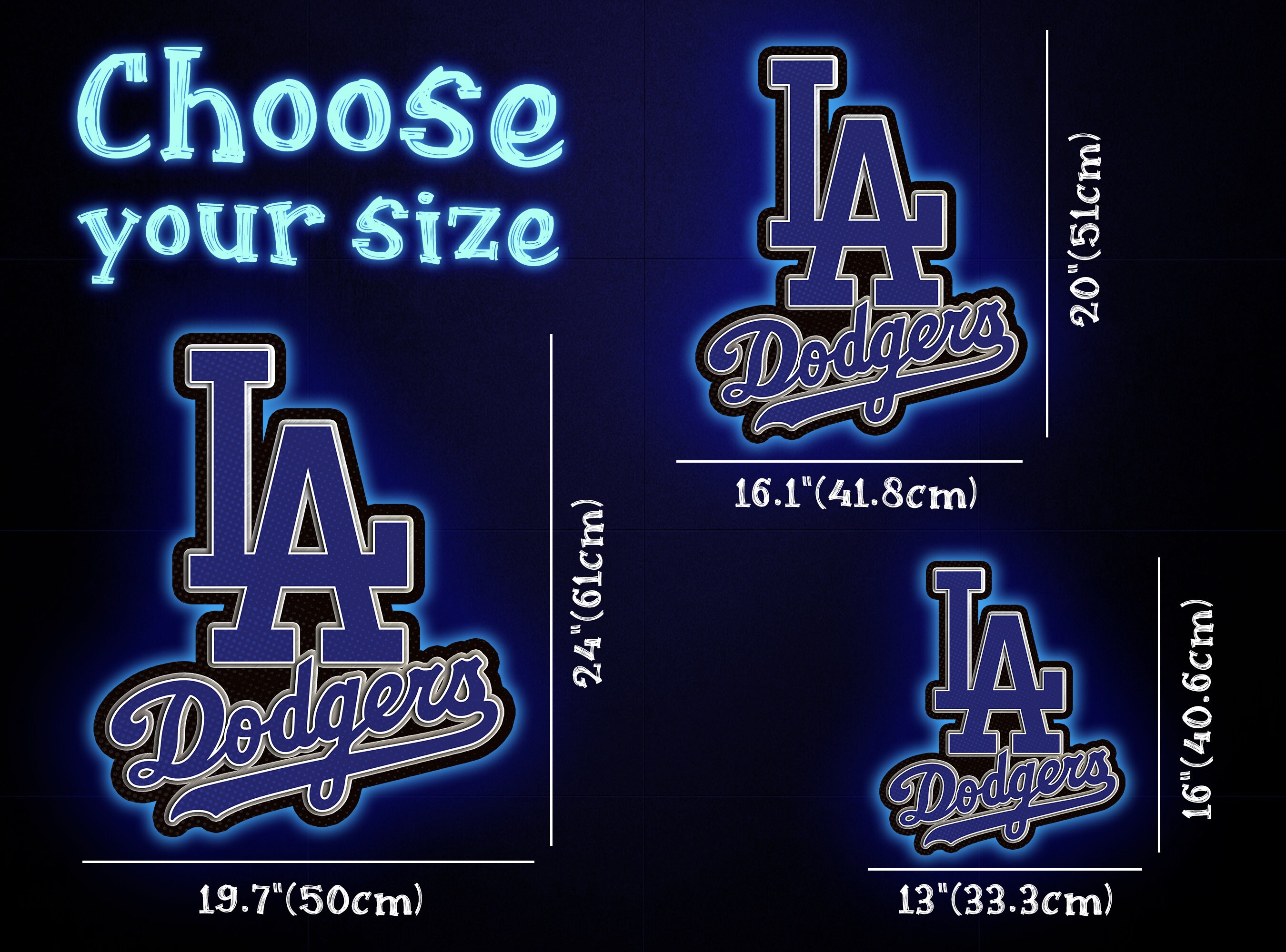 Los Angeles Dodgers Neon Sign, LA Dodgers Neon Sign, LA Dodgers Led ...
