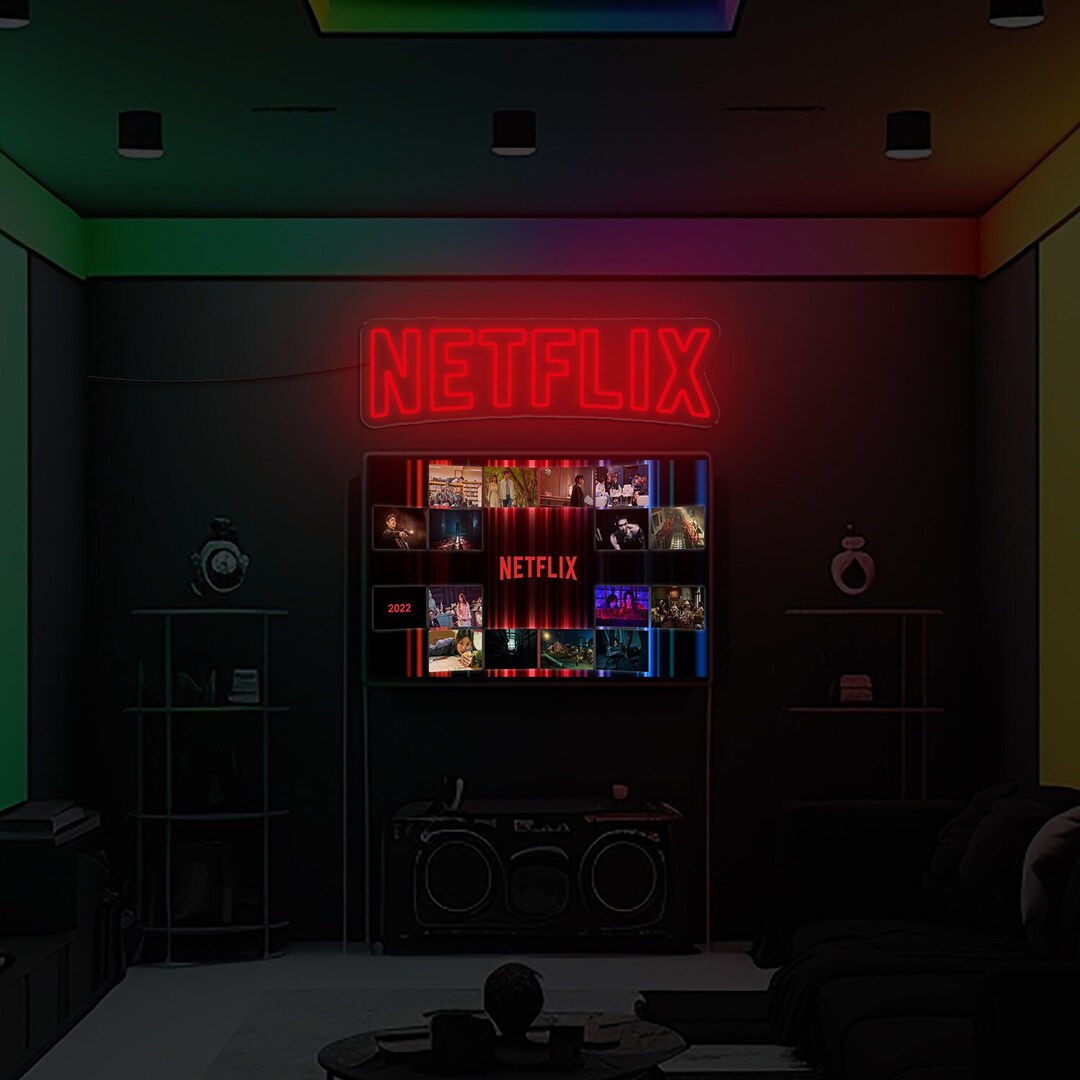 Netflix Neon Sign, Netflix Led Sign, Netflix Logo Sign, Netflix Light up Sign, Home Cinema Sign ...