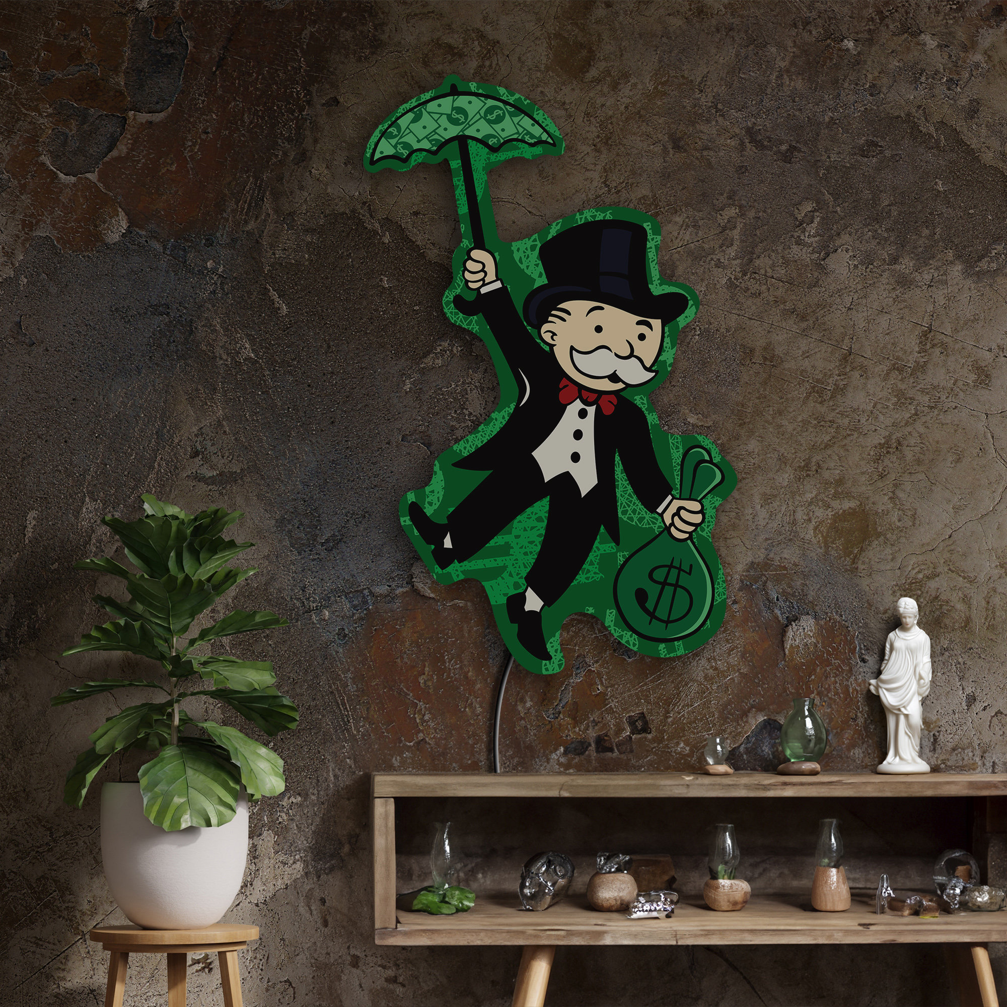 Monopoly Man Neon Sign, Monopoly Neon Sign, Monopoly Led Sign, Monopoly Art Print, Monopoly Pop ...