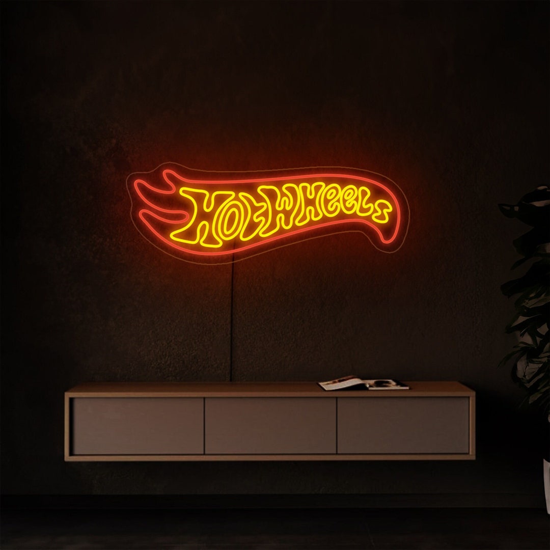 Hot Wheels Neon Sign, Hot Wheels Led Sign, Hot Wheels Logo, Hot Wheels ...