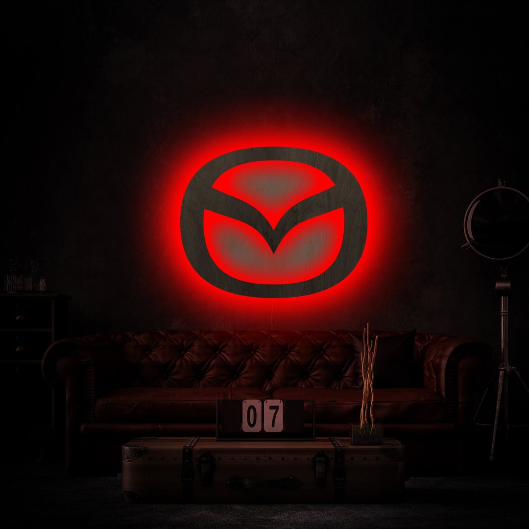 Mazda Neon Sign, Mazda Led Sign, Mazda Logo, Mazda Garage Sign, Mazda ...