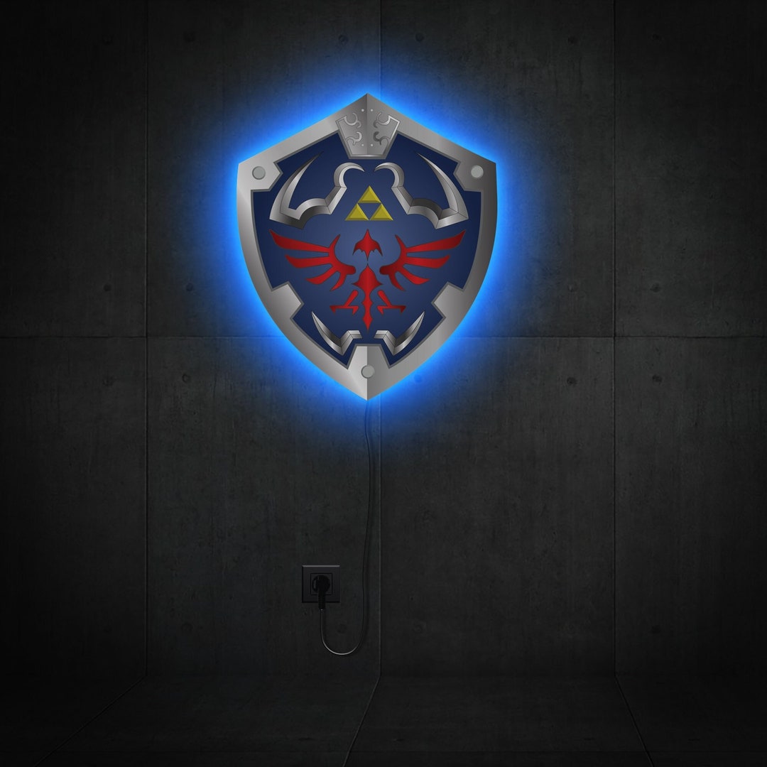 Hylian Shield Neon Sign Hylian Shield Sign the Legend of - Etsy