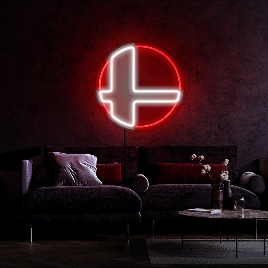 Super Smash Bro Neon Sign, Super Smash Bros Logo, Gamer Neon Sign ...