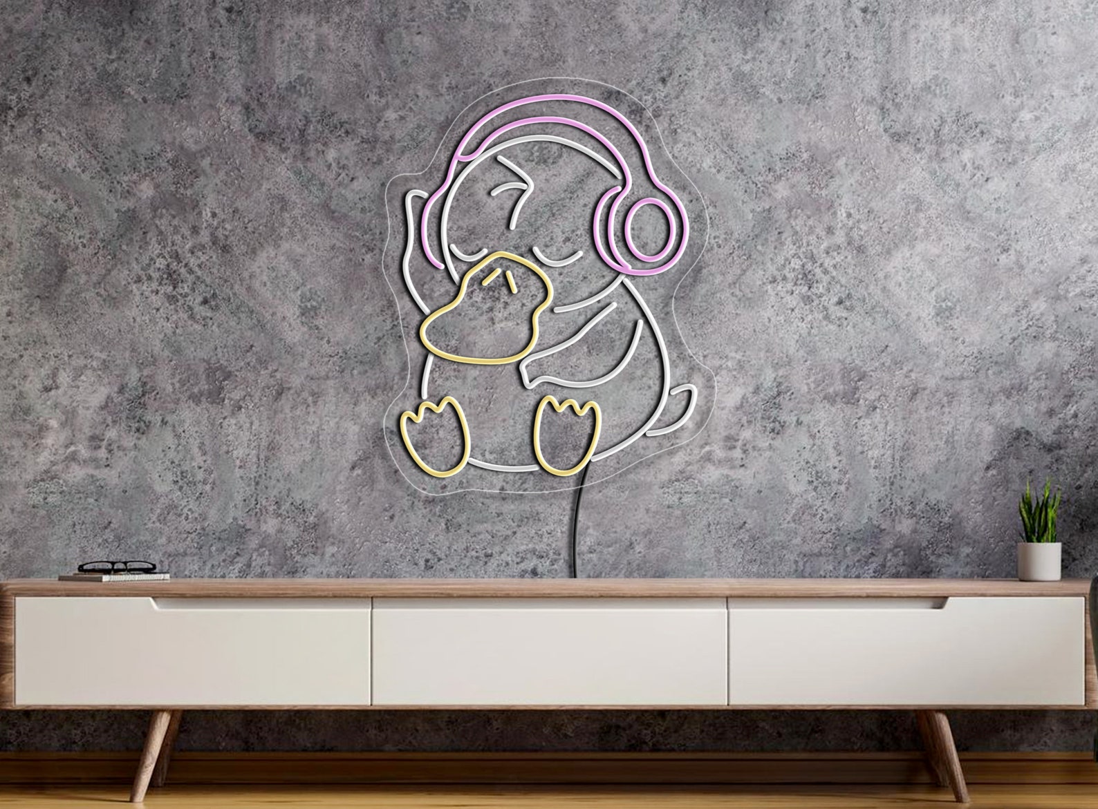 Psyduck Neon Sign, Pokemon Neon Sign, Anime Duck Neon, Duck With ...