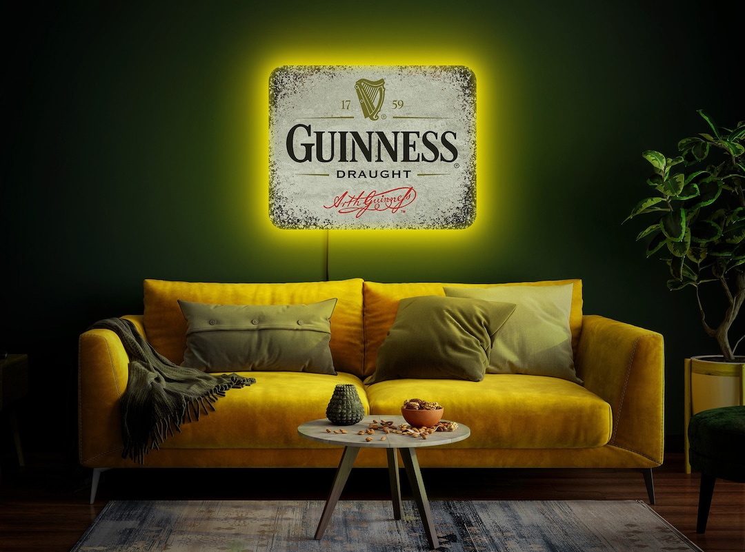 Guinness Neon Sign, Guinness Led Sign, Guinness Logo, Guinness Label ...