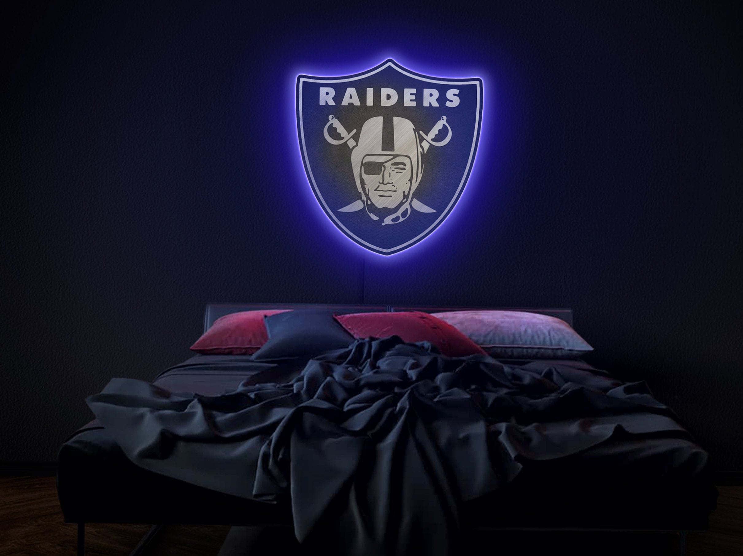 Las Vegas Raiders Neon Sign, Raiders Neon Sign, Raiders Led, Raiders ...