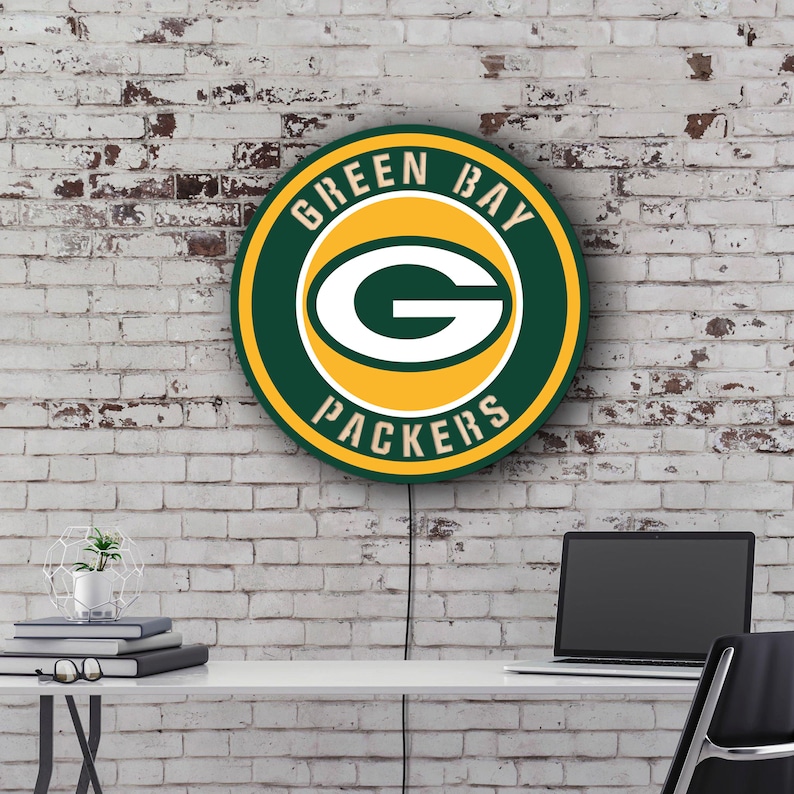 Green Bay Packers Neon Sign, Packers Logo Light, Green Bay Packers ...