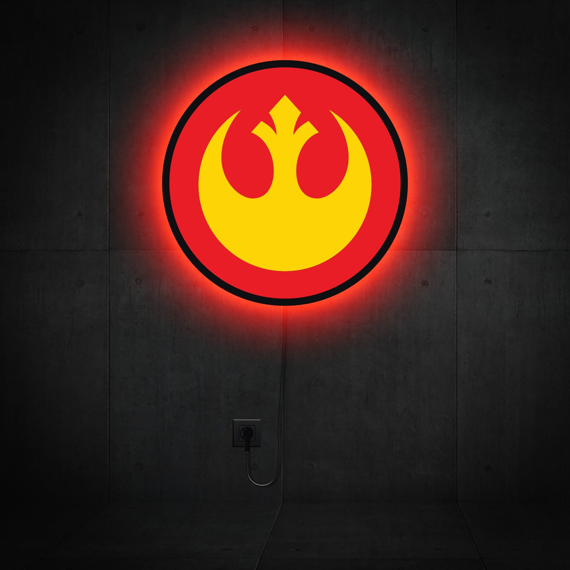 Rebel Alliance Logo Light Rebel Alliance Neon Sign Rebel - Etsy