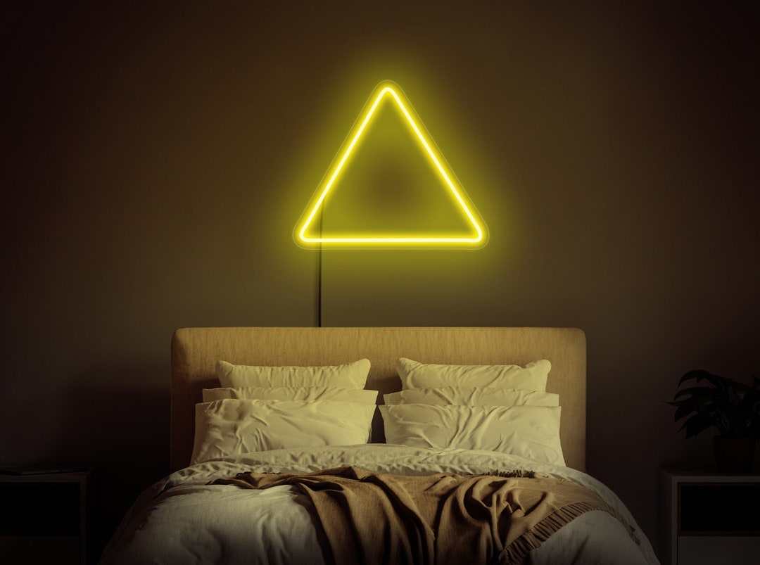 Triangle Neon Light, Triangle Light Sign, Abstract Neon Sign, Geometric ...