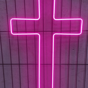 Cross Neon Sign, Cross Led Sign, Cross Neon Light, Christian Neon ...