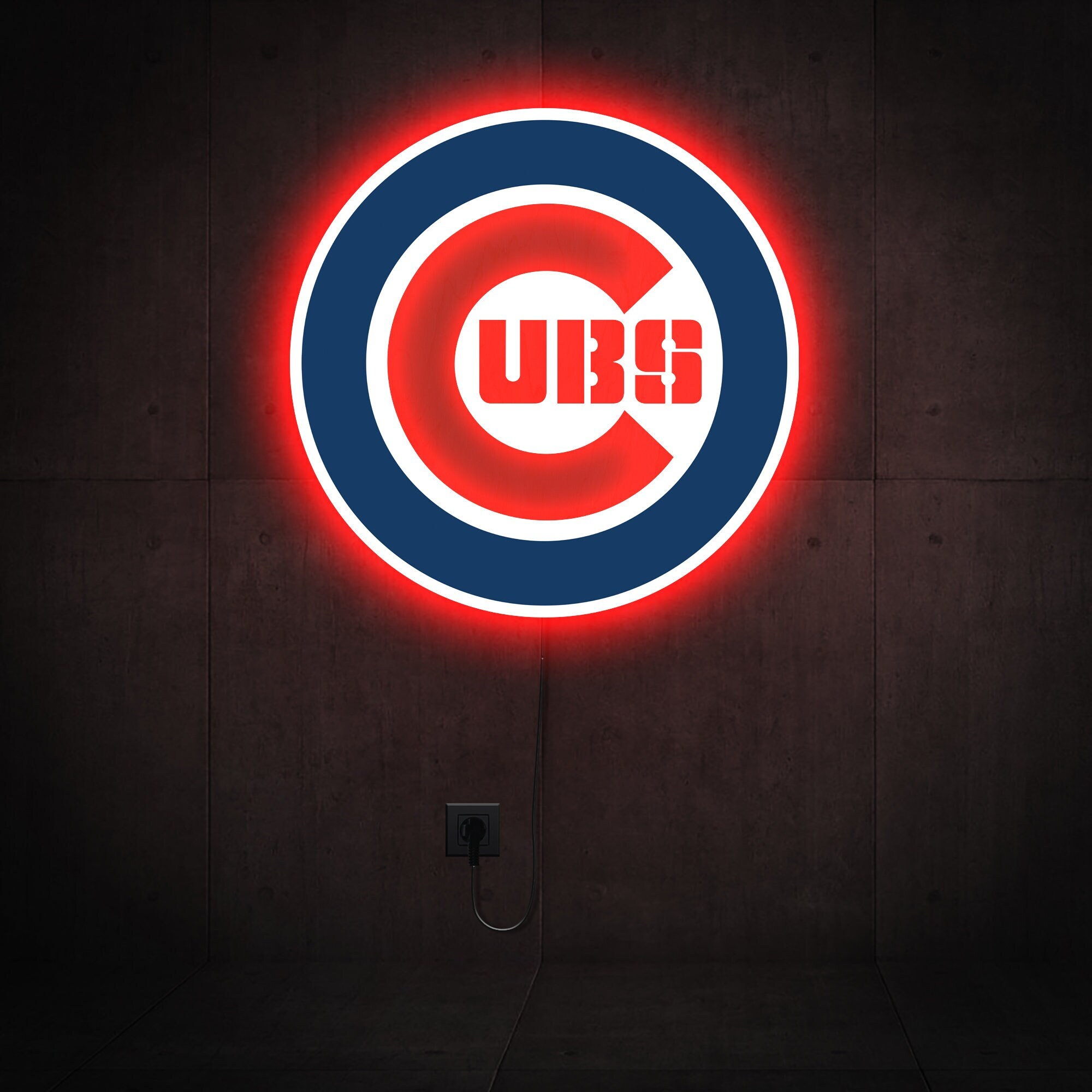 Chicago Cubs Neon Sign, Chicago Cubs Logo, Chicago Cubs Led Sign ...