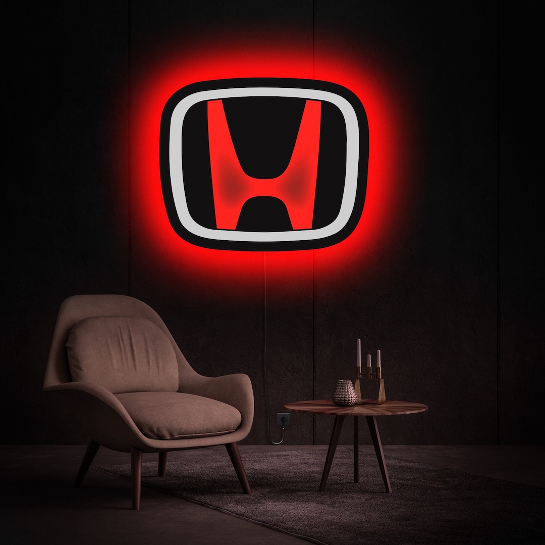 Honda Neon Sign Honda Led Sign Honda Logo Honda Garage - Etsy