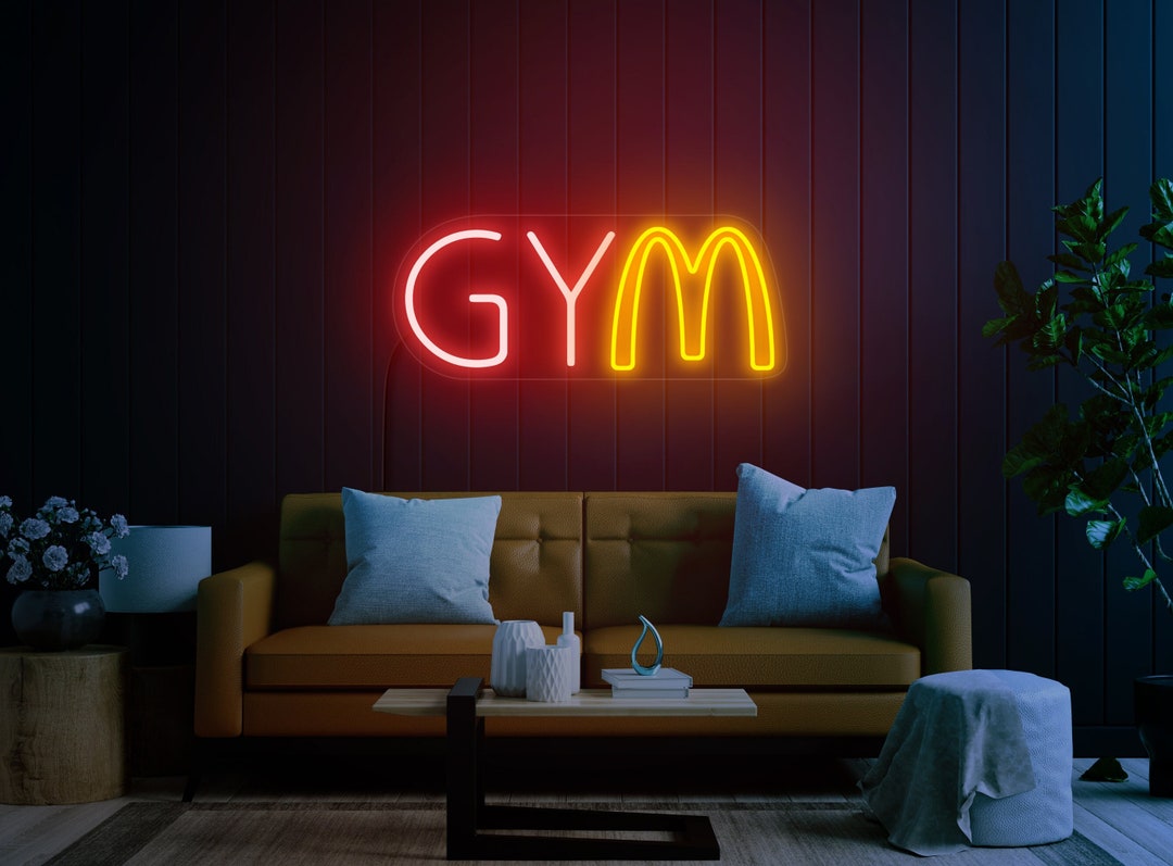 GYM Neon Sign, GYM Led Sign, Gym Neon Light, Gym Light Sign, Gym Wall ...