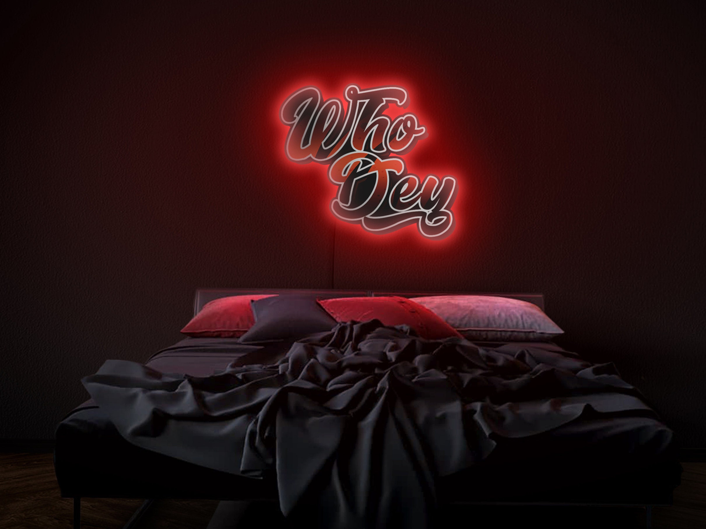 Who Dey Neon Sign, Cincinnati Bengals Neon Sign, Who Dey Led, Who Dey ...