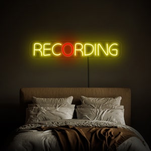 Recording Neon Sign, Recording Studio Sign, Music Studio Sign ...