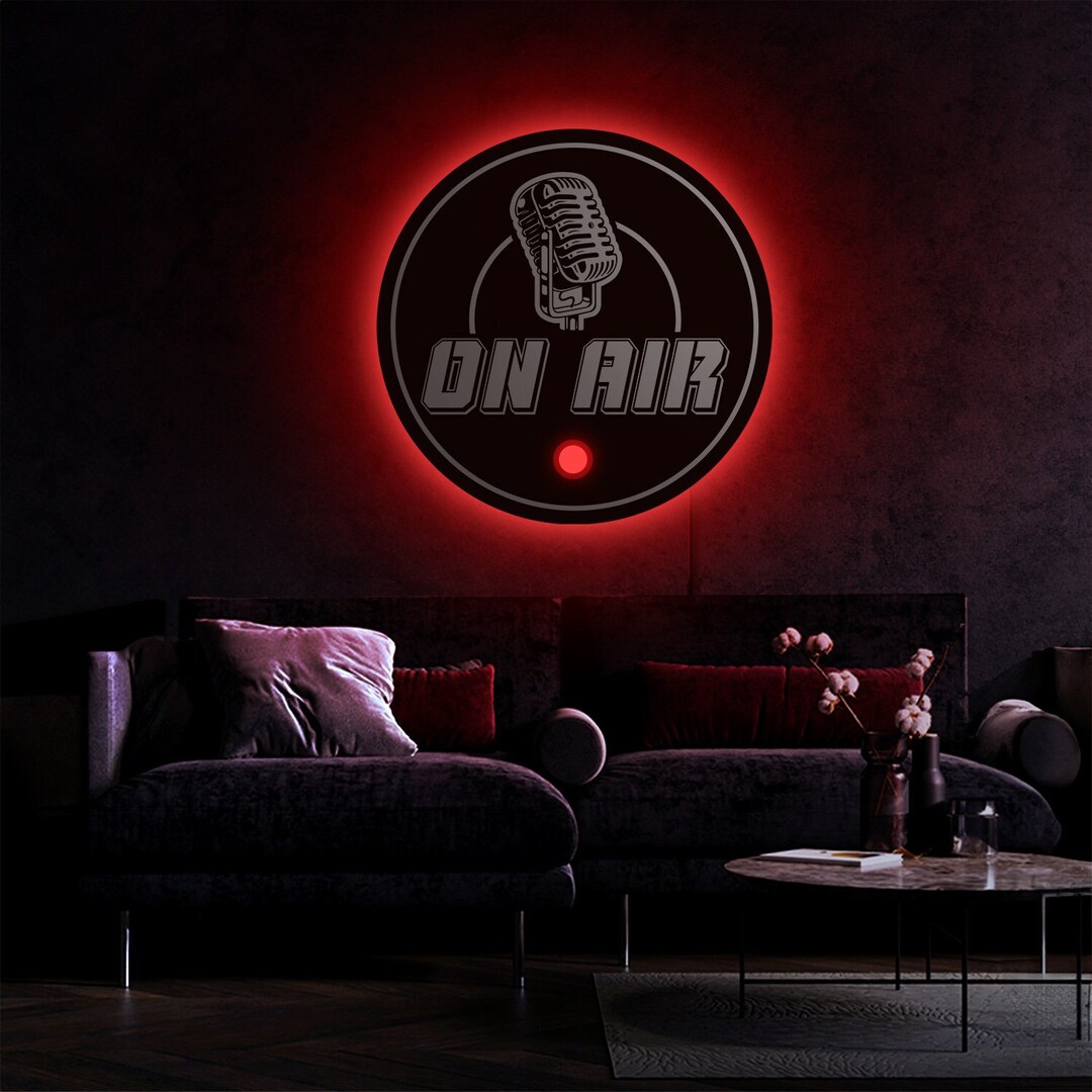 On Air Neon Light, on Air Light Sign, on Air Sign, Recording Neon Sign ...