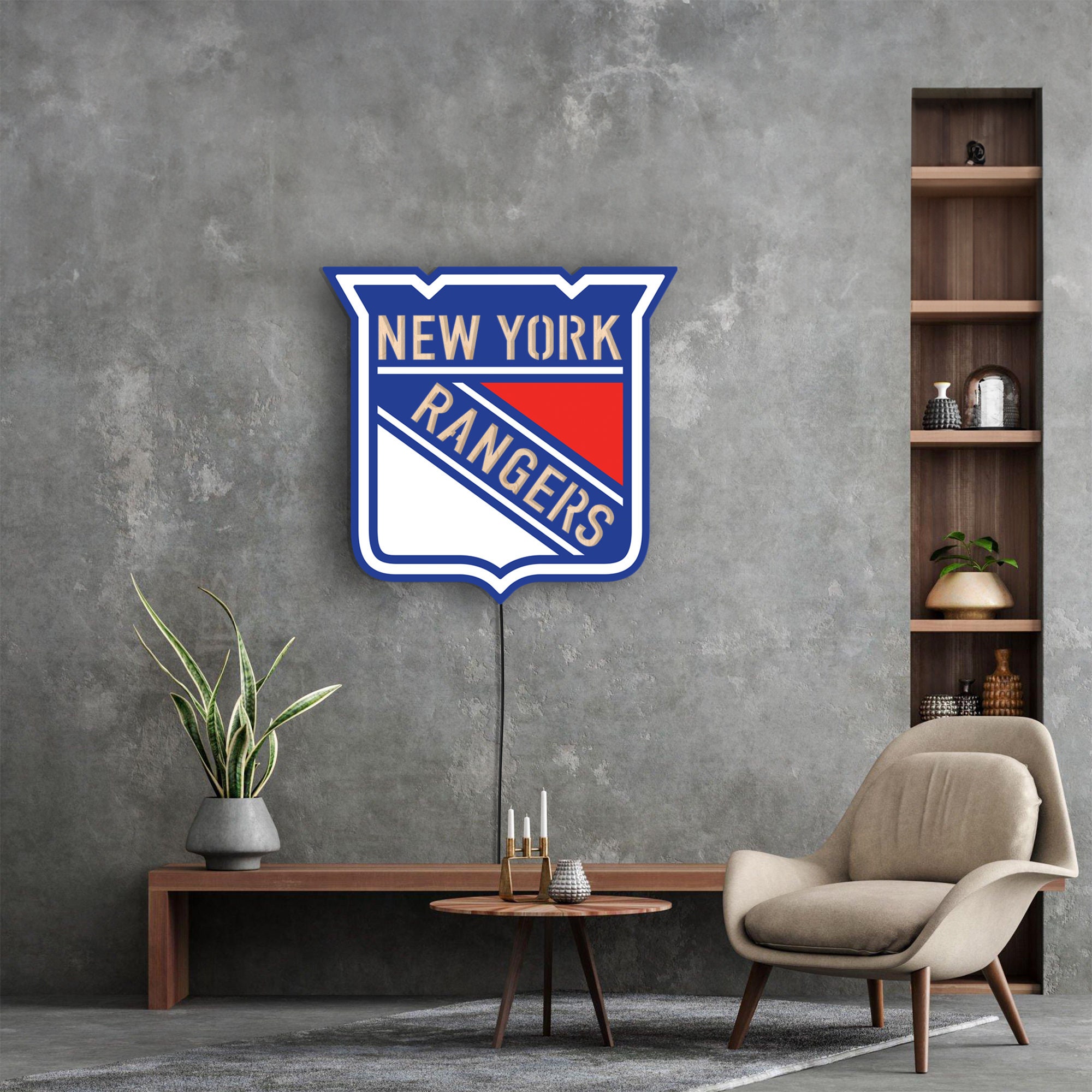 New York Rangers Neon Sign, New York Rangers Led Sign, Hockey Team Sign ...