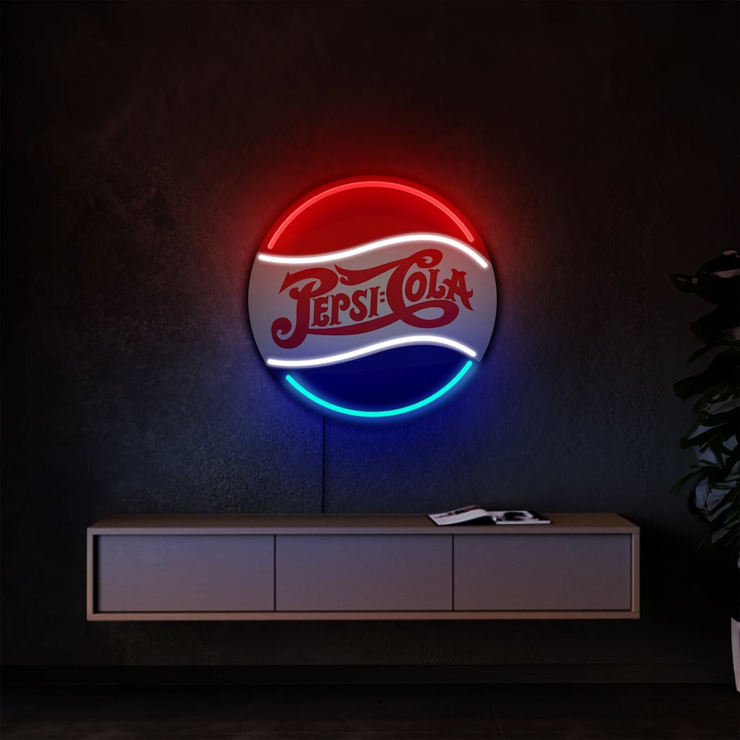 Pepsi Cola Neon Sign, Pepsi Cola Led, Pepsi Cola Logo, Vintage Pepsi ...