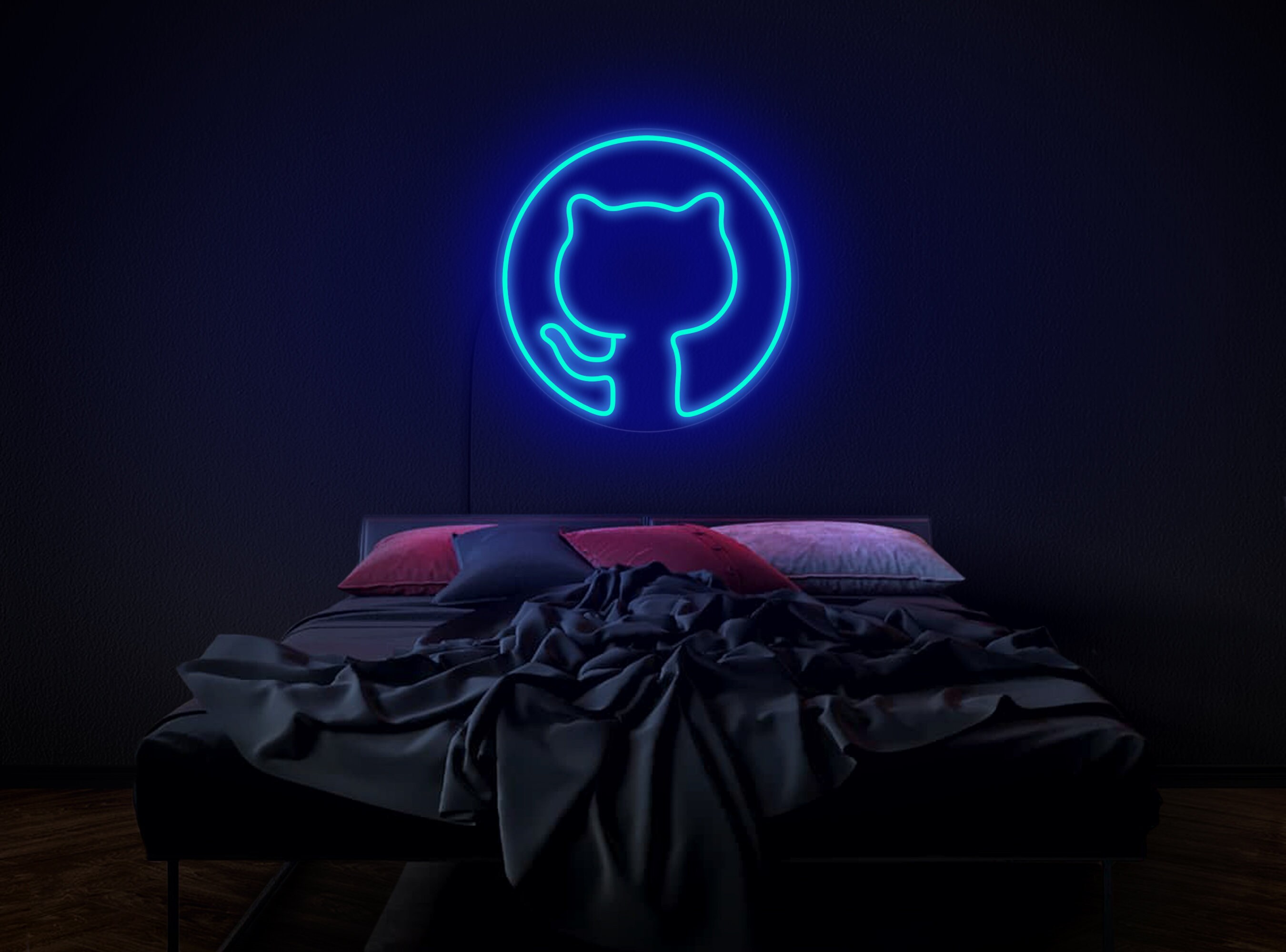Github Neon Sign, Octocat Neon Sign, Github Sign, Github Led Sign ...