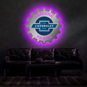 Chevrolet Neon Sign, Chevrolet Logo Decor, Chevrolet Led Sign ...