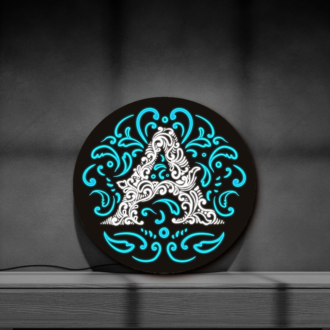 Custom Monogram Neon Sign, Custom Letter Light Sign, Monogram With ...