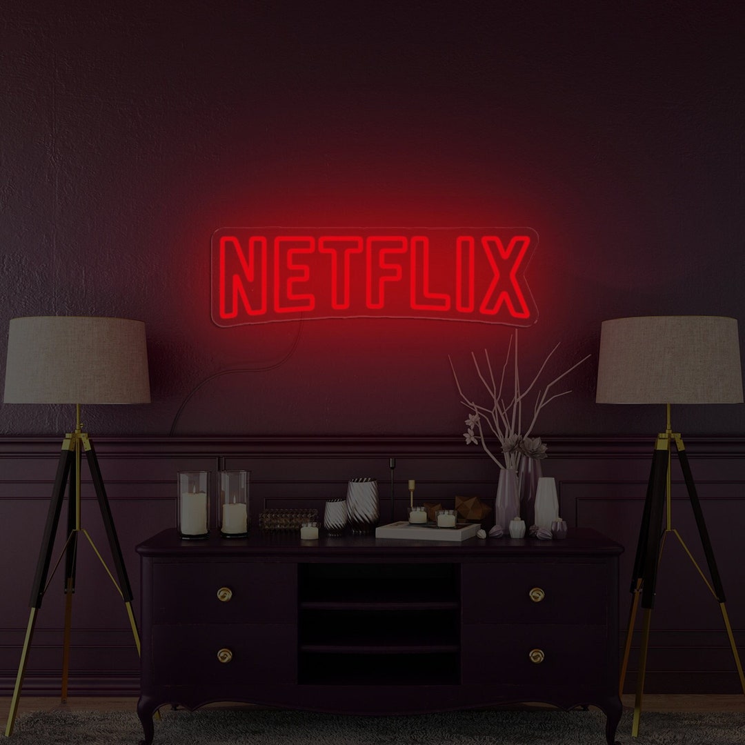 Netflix Neon Light, Netflix Logo, Netflix Light Sign, Home Cinema Sign ...