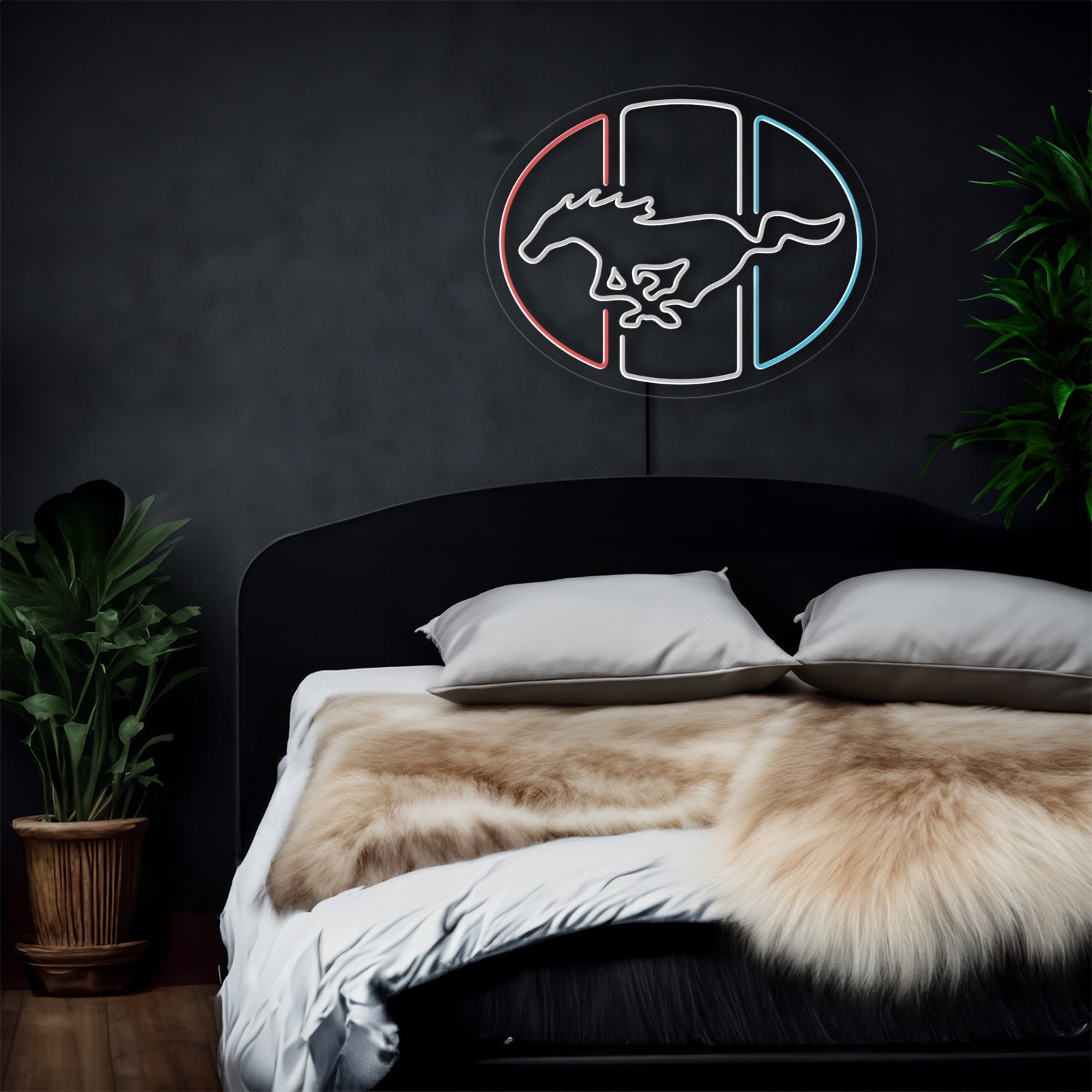 Ford Mustang Neon Light, Mustang Led Sign, Ford Mustang Logo, Ford ...