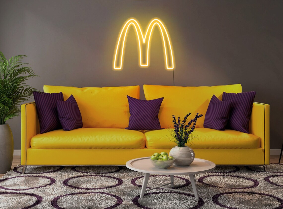 Mcdonald's Neon Sign Fast Food Neon Sign Restaurant Neon - Etsy