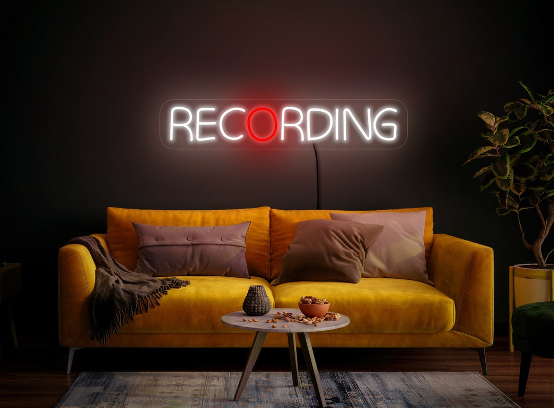 Recording Neon Sign, Recording Studio Sign, Music Studio Sign ...