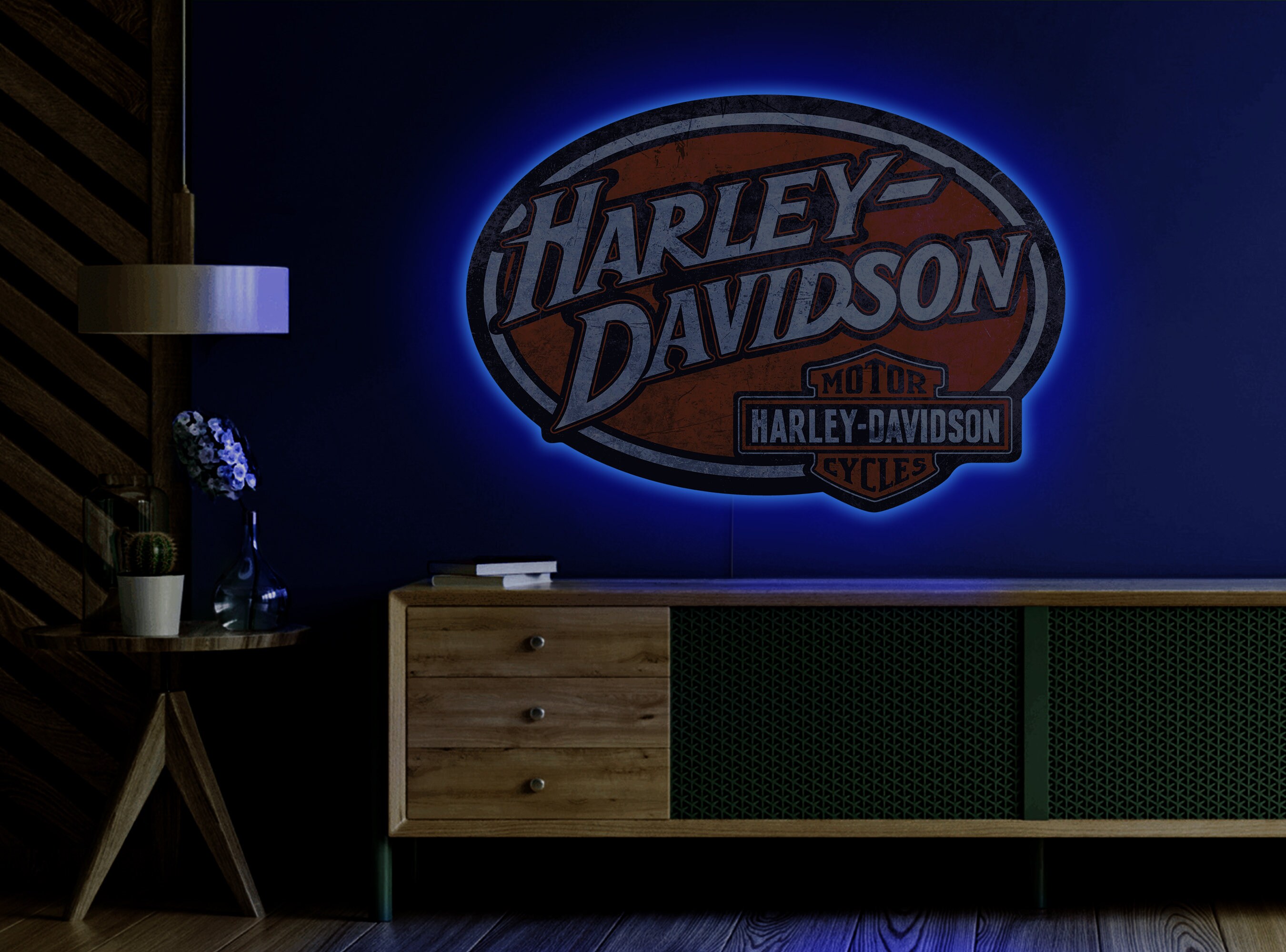 Harley Davidson Neon Sign Harley Davidson Led Sign Harley - Etsy