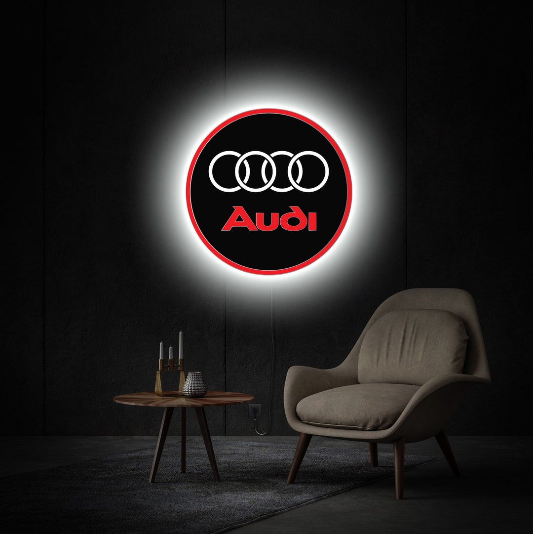 Audi Neon Sign Audi Logo Light Up Audi Led Sign Audi Led - Etsy