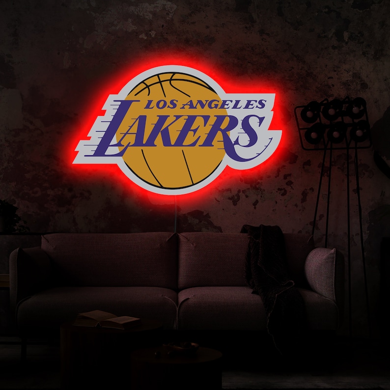 Los Angeles Lakers Logo, Lakers Neon Sign, Lakers Logo Light, Lakers ...
