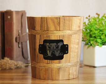 Rustic Wood Bucket | Etsy